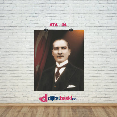 Atatürk Posteri ATA 44 Büyük Ebat Kumaş Baskı Atatürk Posterleri